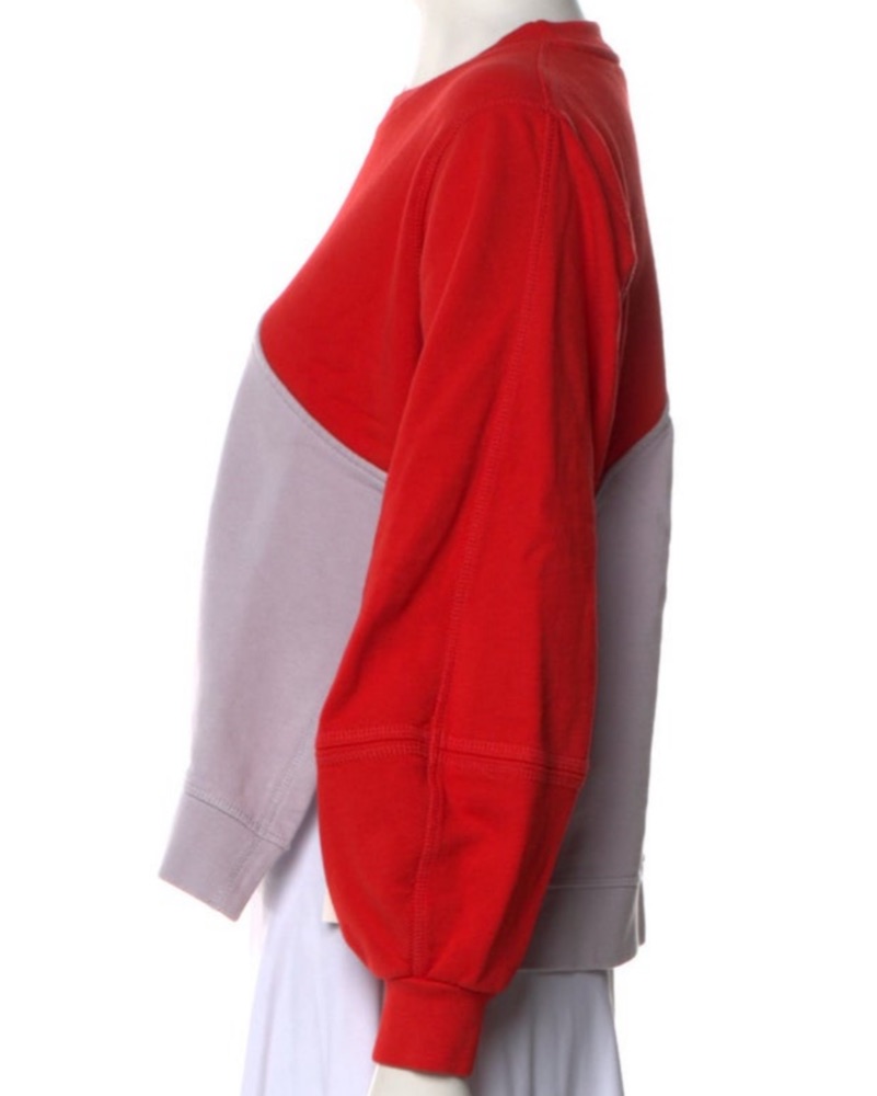 GANNI Wave Colorblock Sweatshirt by GANNI - Pickle