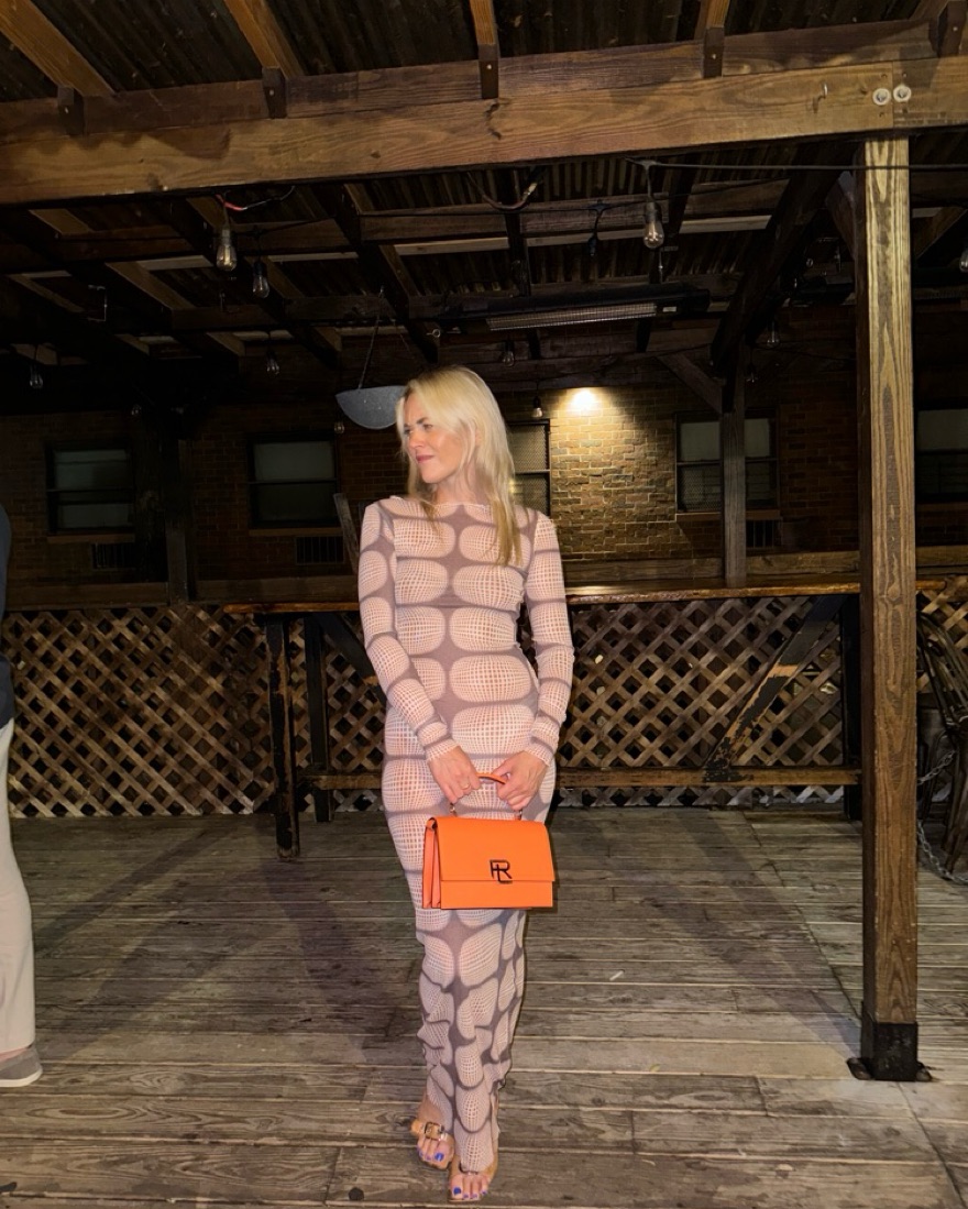 Revolve Long Sleeve Mesh Maxi Dress | Pickle