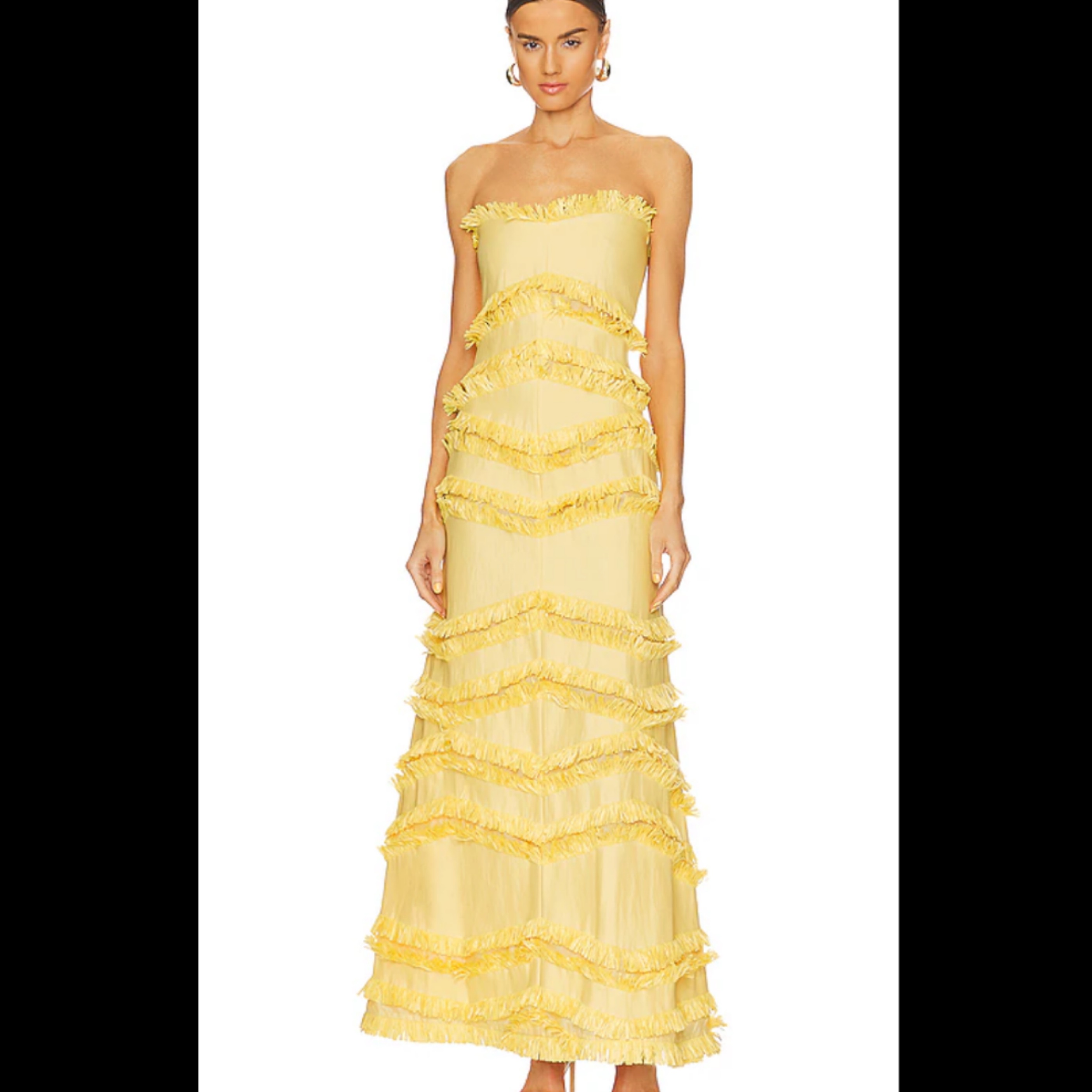 Alexis Yellow Reeve Gown | Pickle