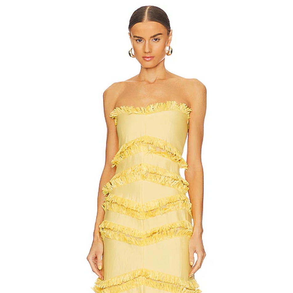 Alexis Yellow Reeve Gown | Pickle