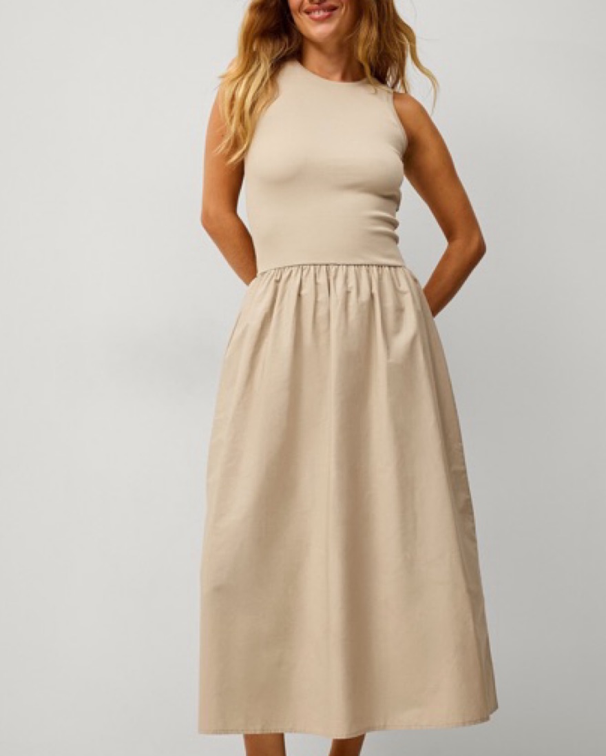 Mango Valvi Mixed Media Maxi Dress | Pickle