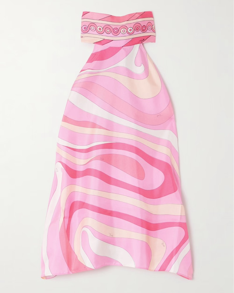 Pucci Open Back Silk Halter Top - Pink | Pickle